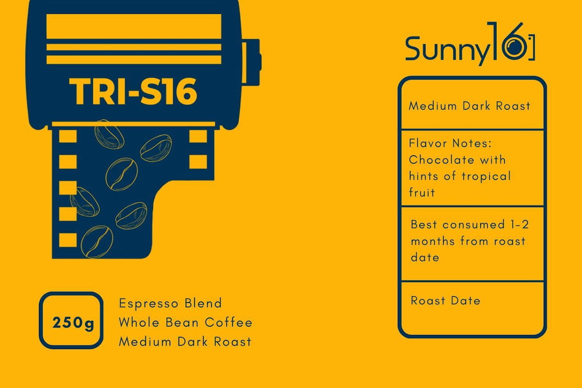 TRI S-16 ESPRESSO BLEND (WHOLE COFFEE BEANS) – Sunny16Lab